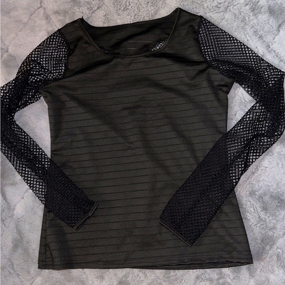 Tops | Long Sleeve Net Shirt | Poshmark